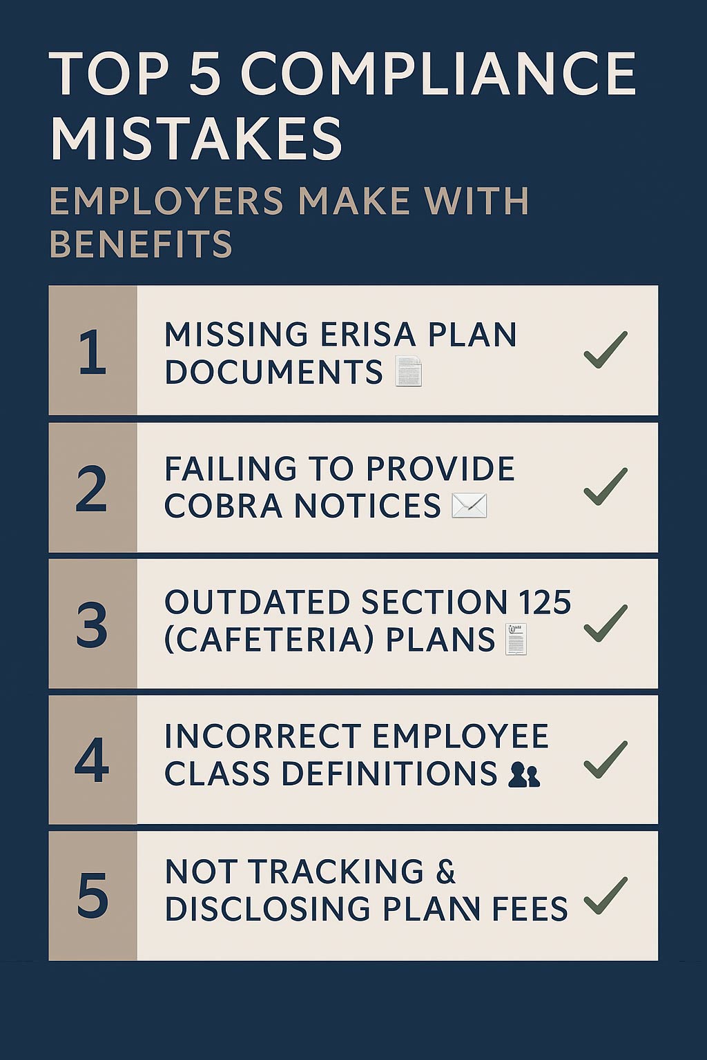 Top 5 Compliance Mistakes Employers Make with Benefits (and How to ...